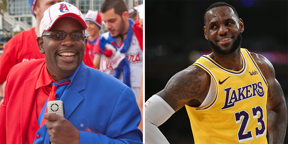 NBA - Le superfan des Clippers chauffe LeBron sous ses yeux