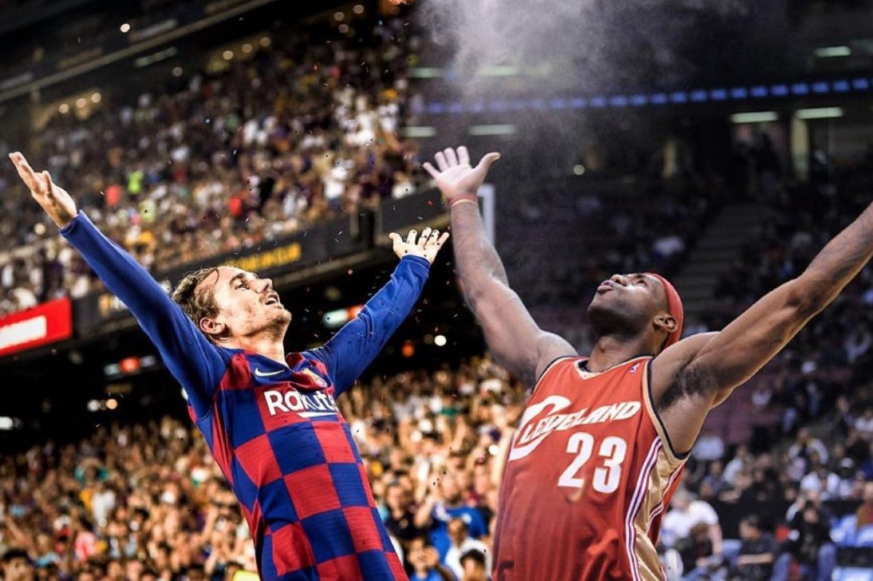 NBA - Antoine Griezmann célèbre son but à la LeBron