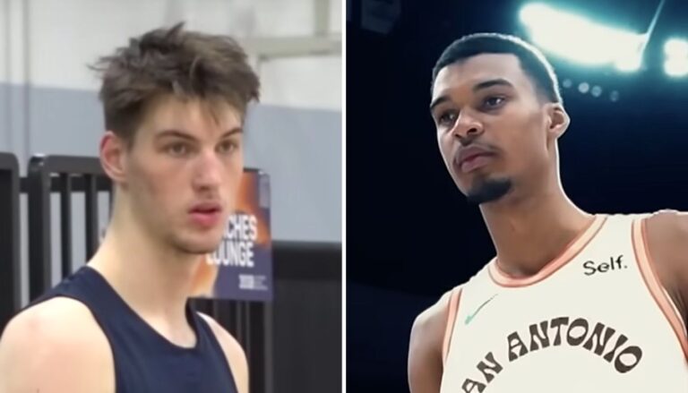 NCAA - Plus grand que Wemby, le colosse Olivier Rioux (2m36) choque les ...